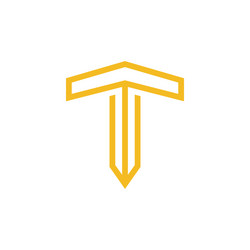 T logo icon design element template Royalty Free Vector