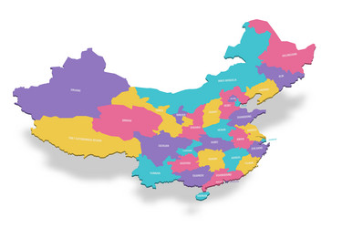 China political map of administrative divisions Vector Image
