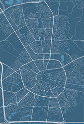 Eindhoven map detailed map city Royalty Free Vector Image