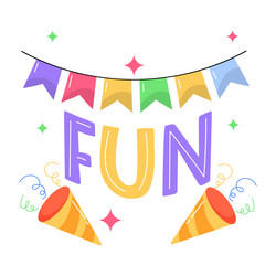 Fun word Royalty Free Vector Image - VectorStock