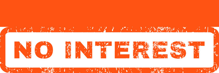 No interest rubber stamp Royalty Free Vector Image