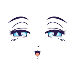 Anime girl thinking Royalty Free Vector Image - VectorStock