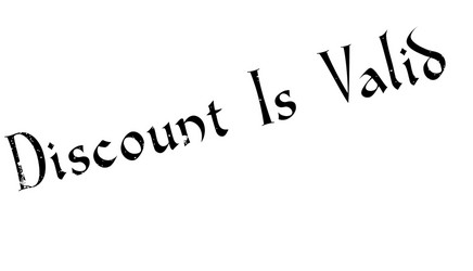 Discount is valid rubber stamp Royalty Free Vector Image