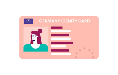 Id card eu template european identification Vector Image