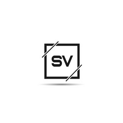 Initial letter sv logo template design Royalty Free Vector