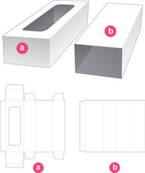 Round tray with cover die cut template Royalty Free Vector