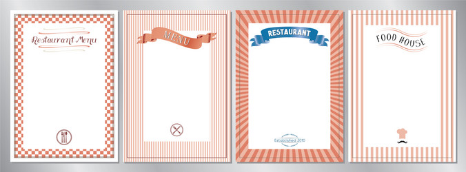 Brown classic retro vintage restaurant menu Vector Image