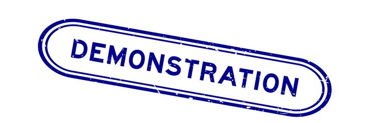 Grunge blue trial version word rubber seal stamp Vector Image