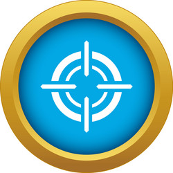 Blue target icon Royalty Free Vector Image - VectorStock