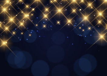 Glitter sparkles on night sky background Vector Image