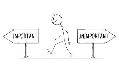 Choose yes or no cartoon stick figure Royalty Free Vector