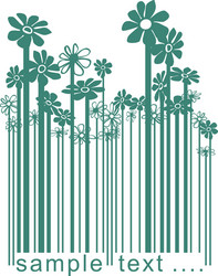 Barcode floral Royalty Free Vector Image - VectorStock