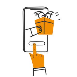 Hand Pressing Phone Vector Images (over 4,100)