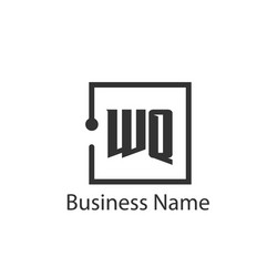 Initial letter wq logo template design Royalty Free Vector