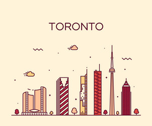 Toronto city canada Royalty Free Vector Image - VectorStock