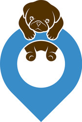 Point dog logo design creative dog logo design Vector Image