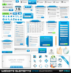 Colorful web designing elements Royalty Free Vector Image
