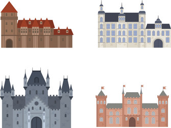 King and queen at the castle Royalty Free Vector Image