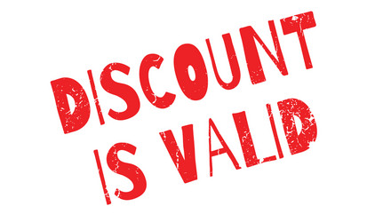 Discount is valid rubber stamp Royalty Free Vector Image
