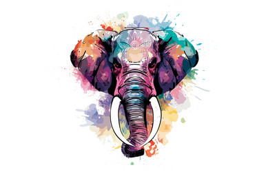 Ethereal elephant in the mystic forest Royalty Free Vector