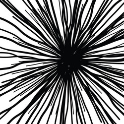 Linear hand drawing curved light rays Royalty Free Vector