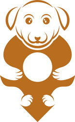 Point dog logo design creative dog logo design Vector Image