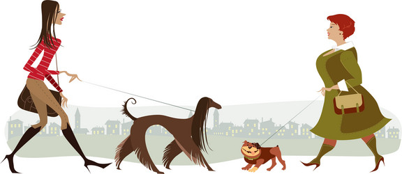 Walking Dogs Vector Images (over 25,000)