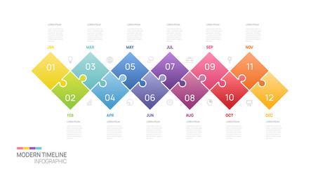 Africa infographic map template jigsaw concept Vector Image