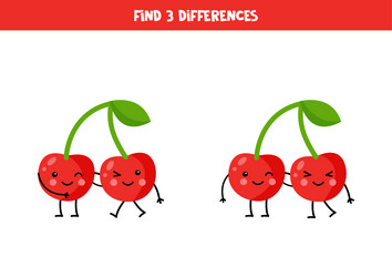 Find three differences between two pictures Vector Image