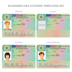 Passport Visa Sticker Template Vector Images (over 160)