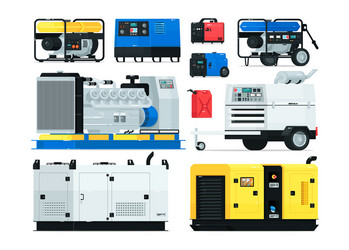 Isometric mobile industrial diesel power generator