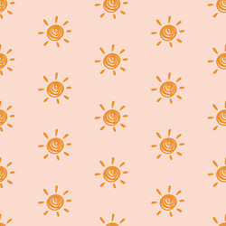Boho aztec sun seamless pattern tribal background Vector Image