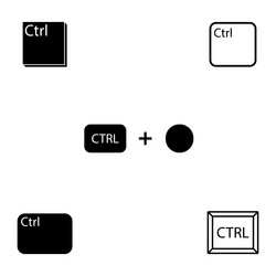 Ctrl key icon Royalty Free Vector Image - VectorStock