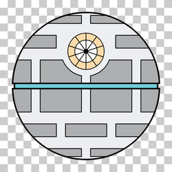 Death star icon with shadow mobile space station Vector Image