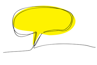 Bubble chat simple single line chat Royalty Free Vector