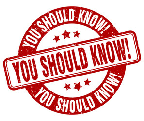 You should know stamp you should know rectangular Vector Image