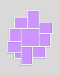 Collage ten frames photos parts Royalty Free Vector Image