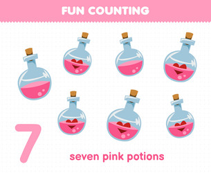 Education game for children tracing number seven Vector Image