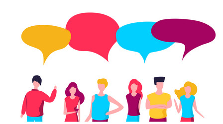 People talking Royalty Free Vector Image - VectorStock