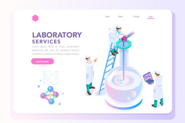 Genetics laboratory biotech banner Royalty Free Vector Image