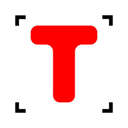 Letter t sign design template element Royalty Free Vector