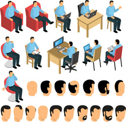 Man character animation poses Royalty Free Vector Image