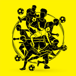 Soccer Comic Composition Vector Images (58)