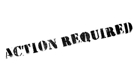 Action required stamp Royalty Free Vector Image