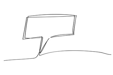 Bubble chat simple single line chat Royalty Free Vector