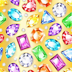 Background with precious stones gold pattern and t