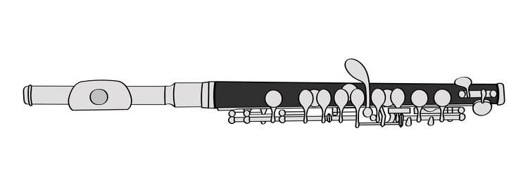 Classic wooden piccolo Royalty Free Vector Image