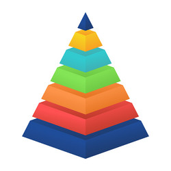3d pyramid infographic business progress Vector Image