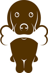 Bone dog logo design creative Royalty Free Vector Image