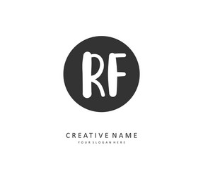 Rf initial letter handwriting and signature logo Vector Image